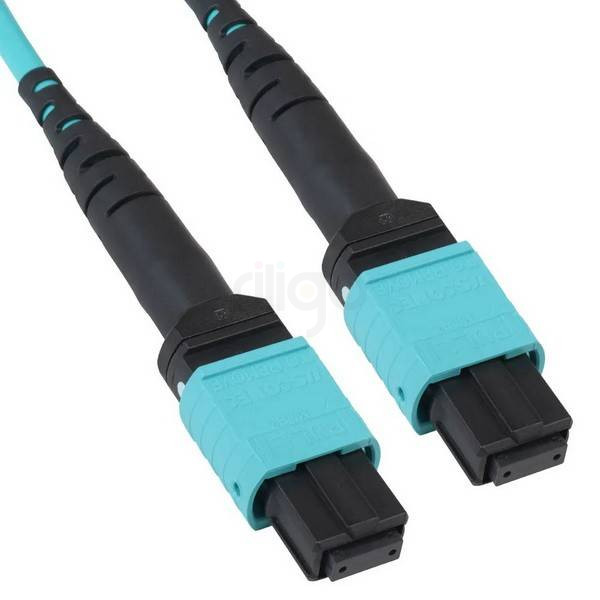 מגשר אופטי MPO/MTP F-F TYPE B 12*OM3-300 2 מטר | כבל MTP OM3 ל-QSFP 40G ...